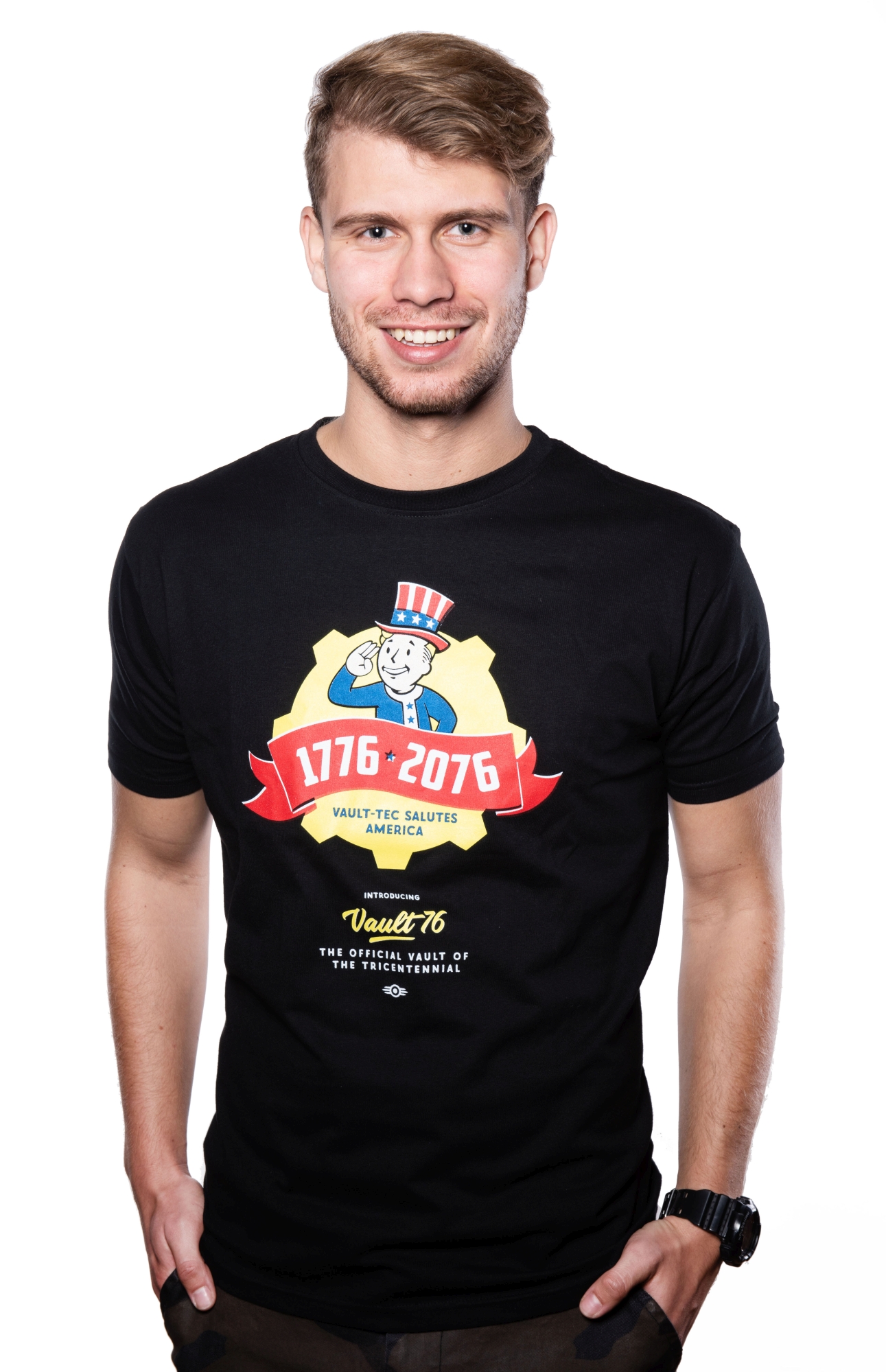 Tričko Fallout 76 - Vault 76 Poster (černé) - Xzone.cz