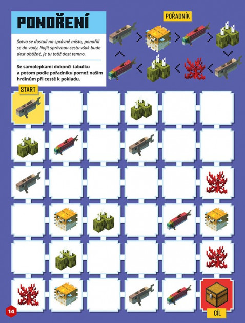 Kniha Minecraft - Honba za pokladem se samolepkami - Xzone.cz