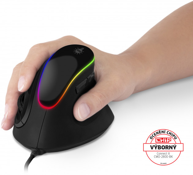 Herní myš Connect IT Game for Health (ergonomická vertikální) (PC)