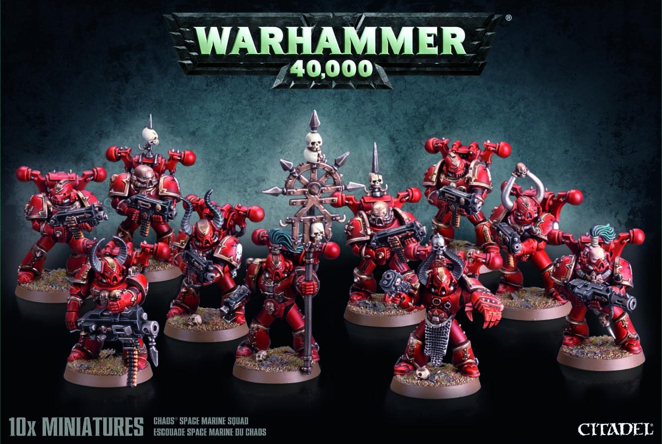 W40k: Chaos Space Marine Squad (10 figurek) - Xzone.cz